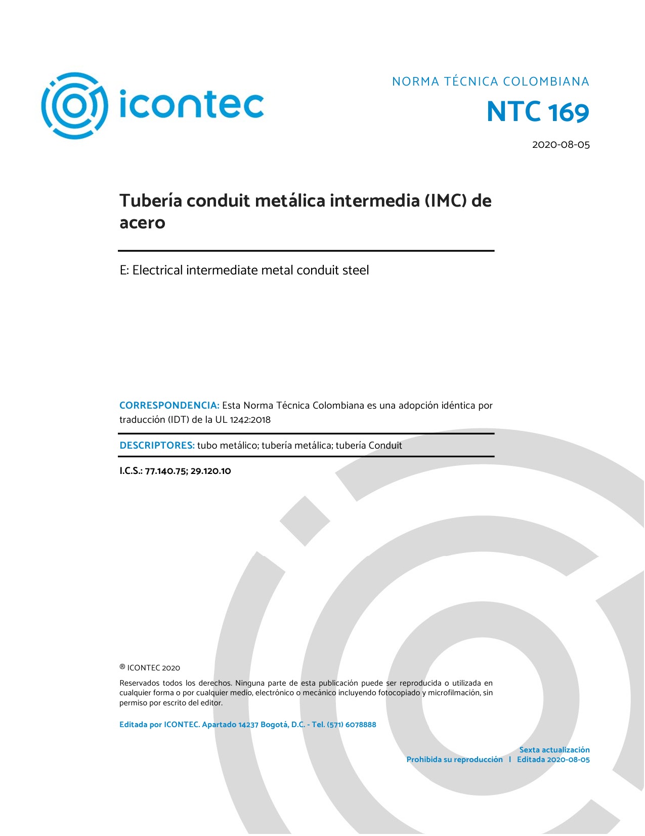 ViewInside - Tubería conduit metálica intermedia (IMC) de acero